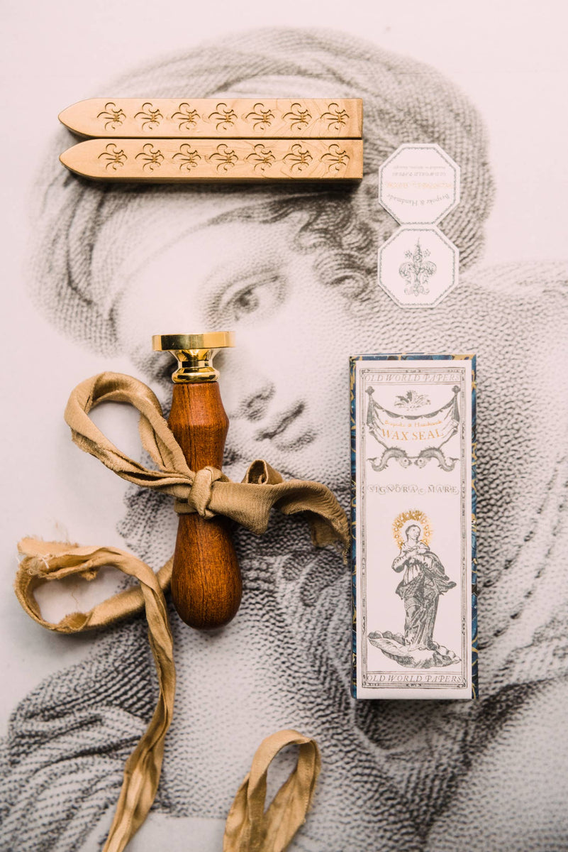 Old World Papers Bespoke Wax-Seal Stamp Set, multiple styles ...